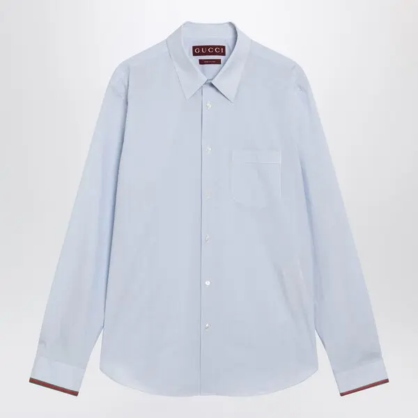 Gucci Light Striped Shirt With Web Detail