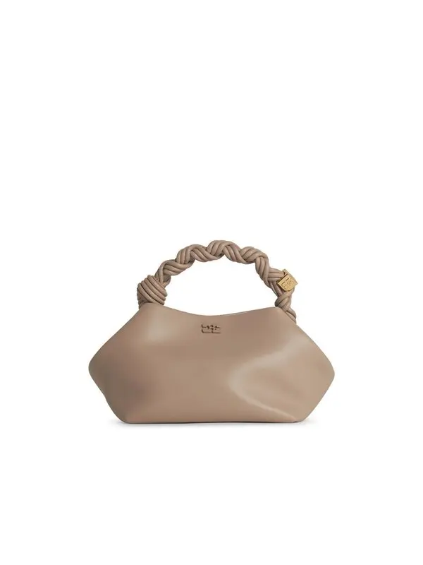 GANNI Bou' Ivory Recycled Leather Blend Bag - Cream