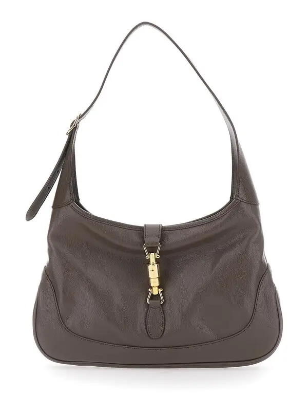 Gucci Jackie 1961' Shoulder Bag With Clasp Closure And Adjustable Strap In Leather For - Brown