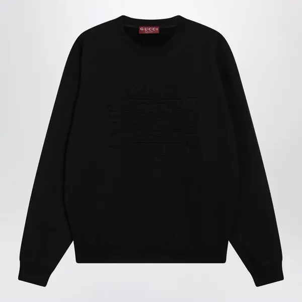 Gucci Brushed Cotton Jersey Sweatshirt - Black