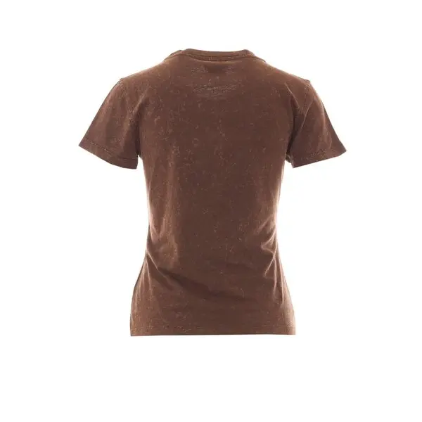 GANNI Logo T-shirt With Blue Banana Print - Brown