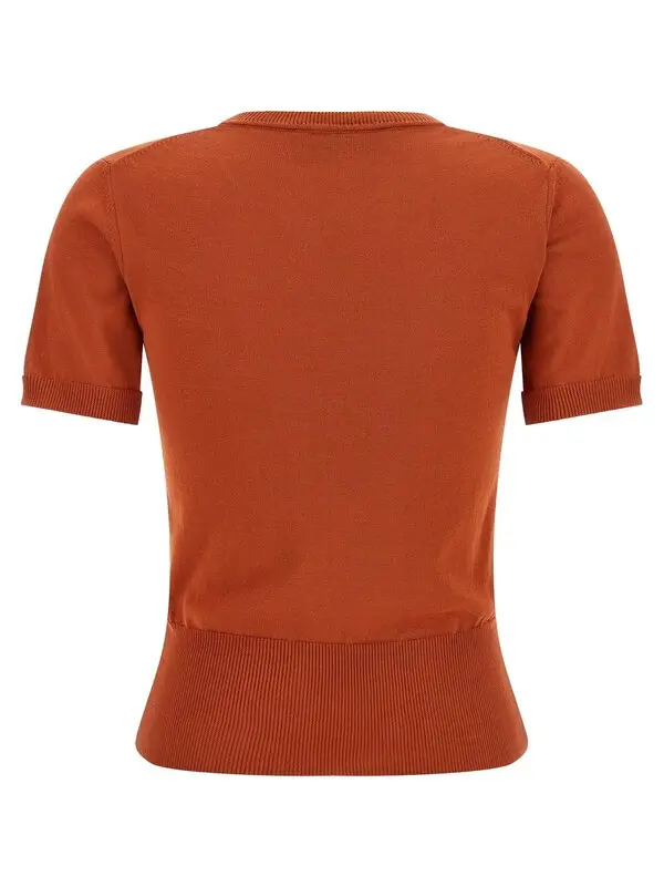 VIVIENNE WESTWOOD Bea Cotton Crew Neck Top - Orange