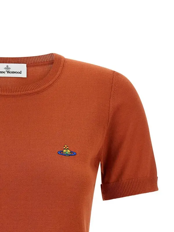 VIVIENNE WESTWOOD Bea Cotton Crew Neck Top - Orange