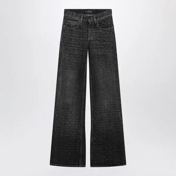 Balenciaga Washed Jeans With Jacquard Logos
