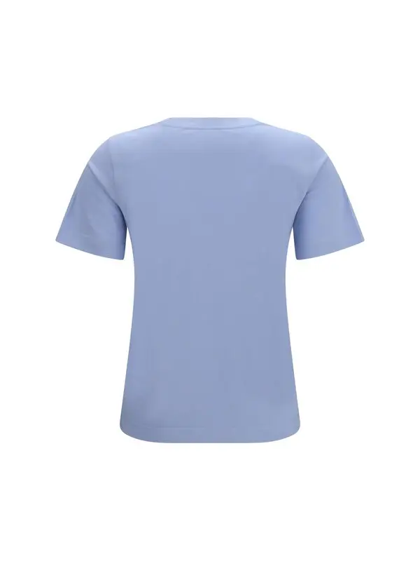 Burberry Embroidered Logo Cotton T-shirt - Blue