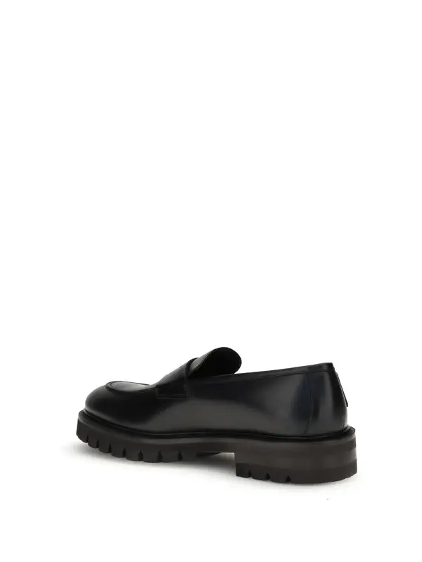 FERRAGAMO Brushed Calfskin Penny Loafers