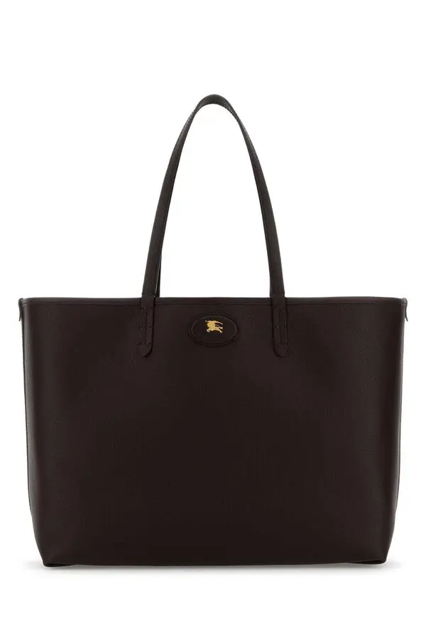 Burberry Dark Leather Reversibile Bag - Brown