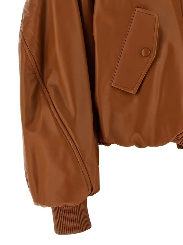 Givenchy Cropped Bomber Jacket - Brown