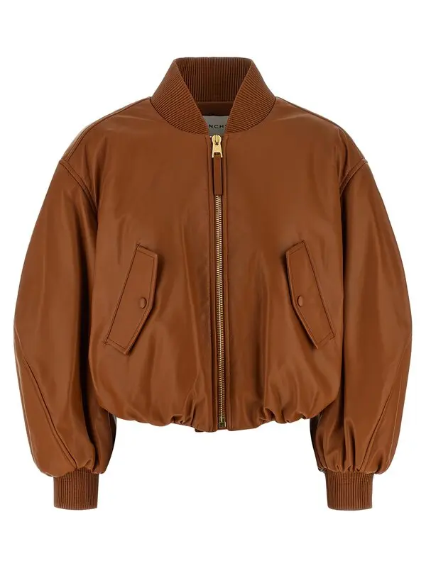 Givenchy Lamb Leather Jacket - Brown