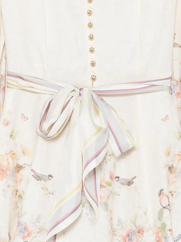 Zimmermann Valiant Linen Mini Dress - Multicolor