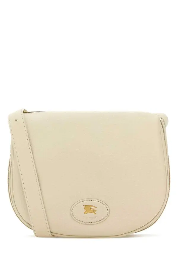Burberry Ivory Leather Tavistock Crossbody Bag - White
