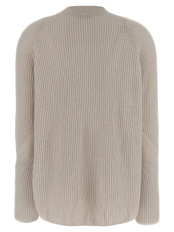 Max Mara Molveno Ribbed Wool Sweater - Cream