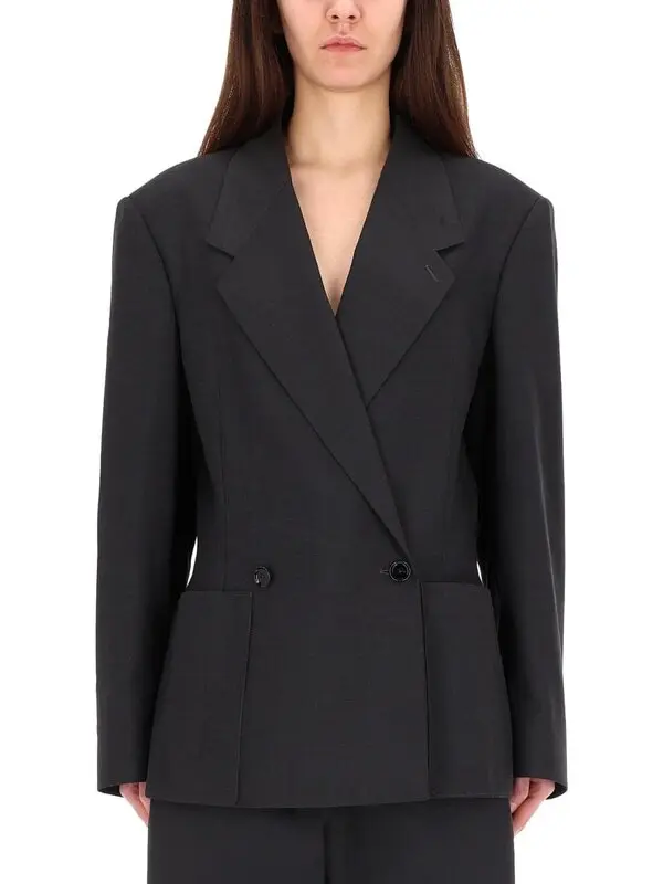 LEMAIRE Double-breasted Jacket - Gray