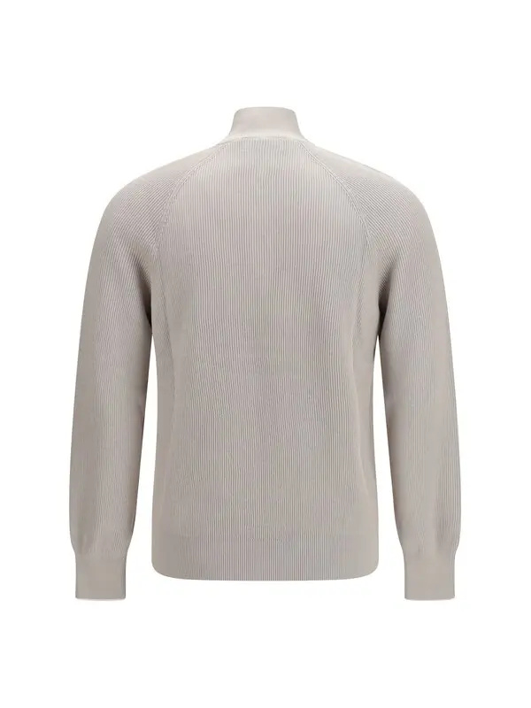 Brunello Cucinelli Cotton Sweater With A High Neckline