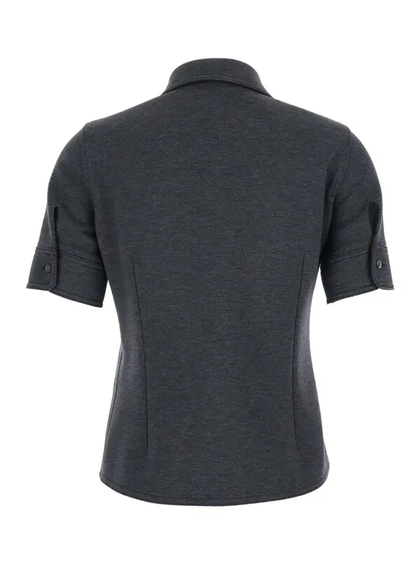Gucci Wool And Cotton Blend Short Sleeve Shirt - Gray