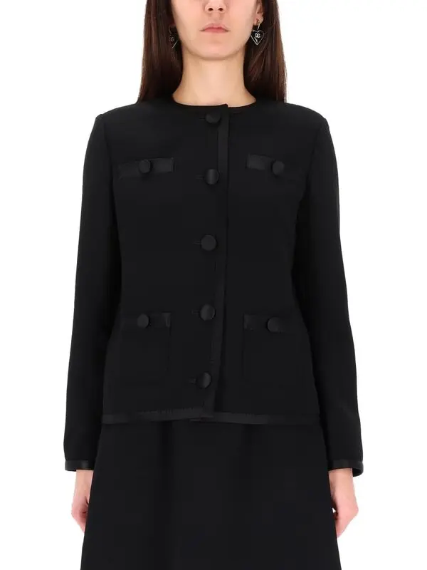 Dolce & Gabbana Double Crepe Single-breasted Jacket