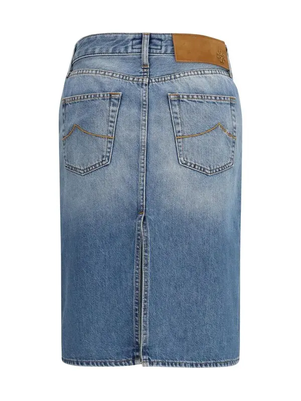 JACOB COHЁN Denim Midi Skirt