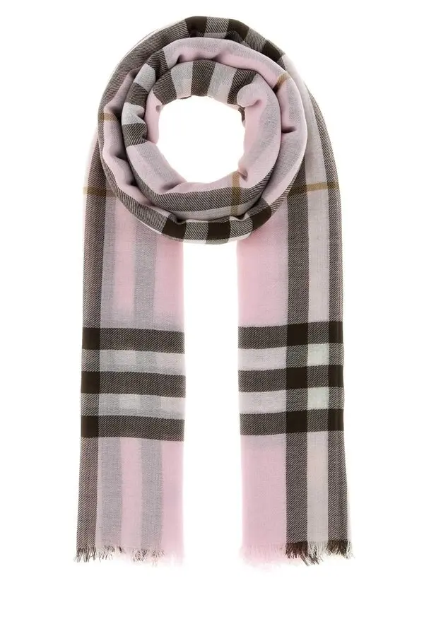 Burberry Embroidered Wool Scarf - Multicolor
