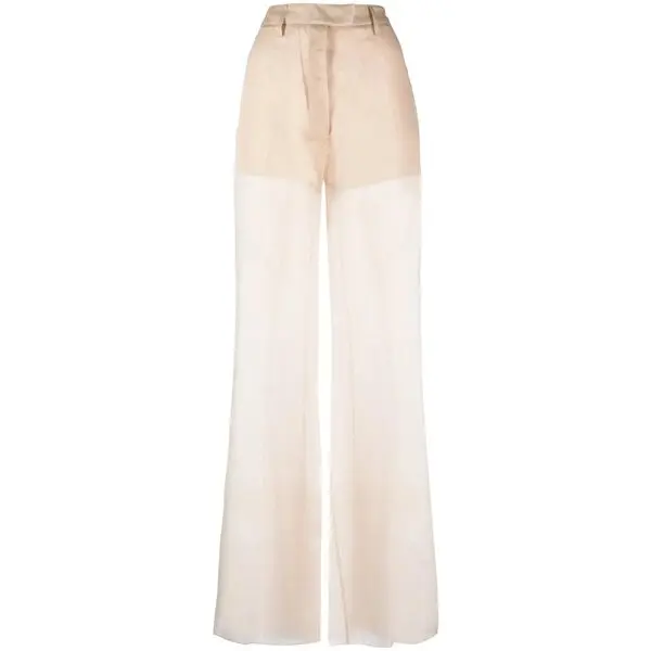 Prada Neutrals Trousers Flared Trousers