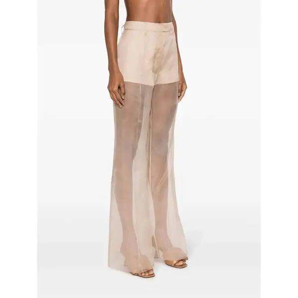 Prada Neutrals Trousers Flared Trousers