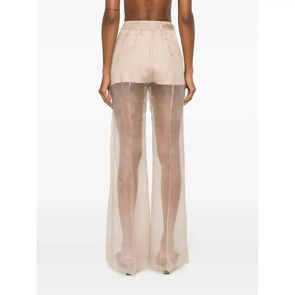 Prada Neutrals Trousers Flared Trousers