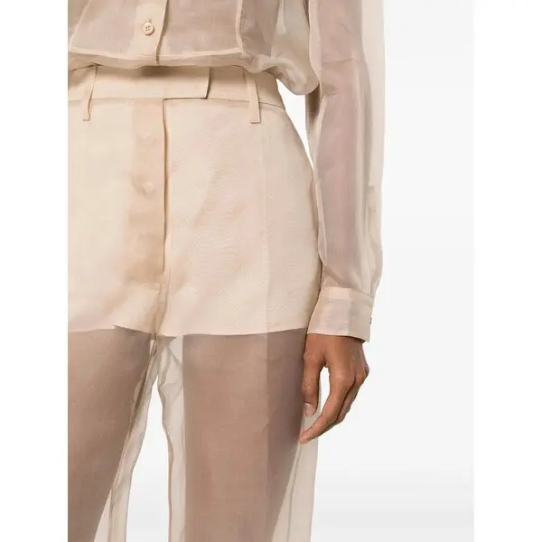 Prada Neutrals Trousers Flared Trousers