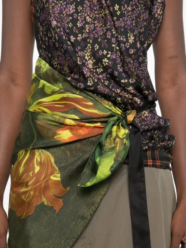 Dries Van Noten Carfy Silk Top - Multicolor