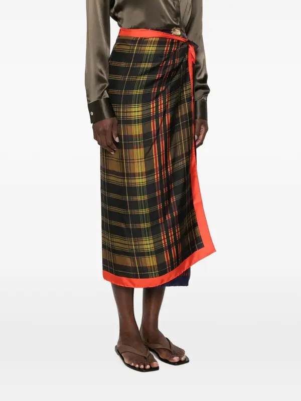 Dries Van Noten Silk Long Skirt