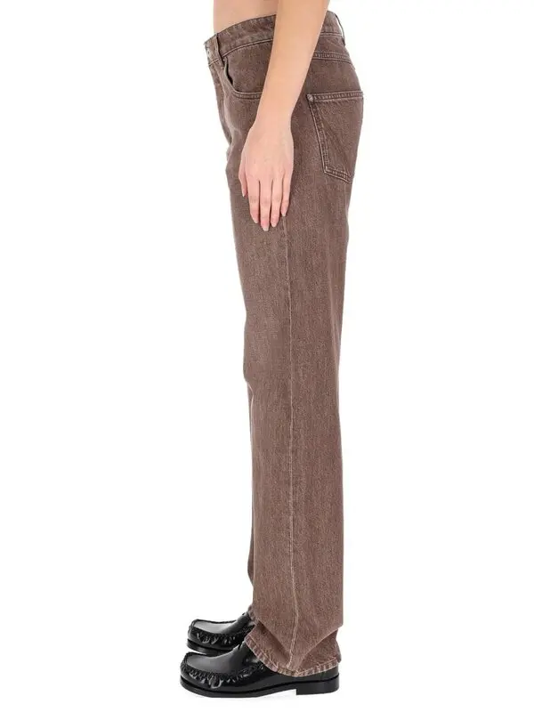 Bottega Veneta Straight Denim Jeans - Brown