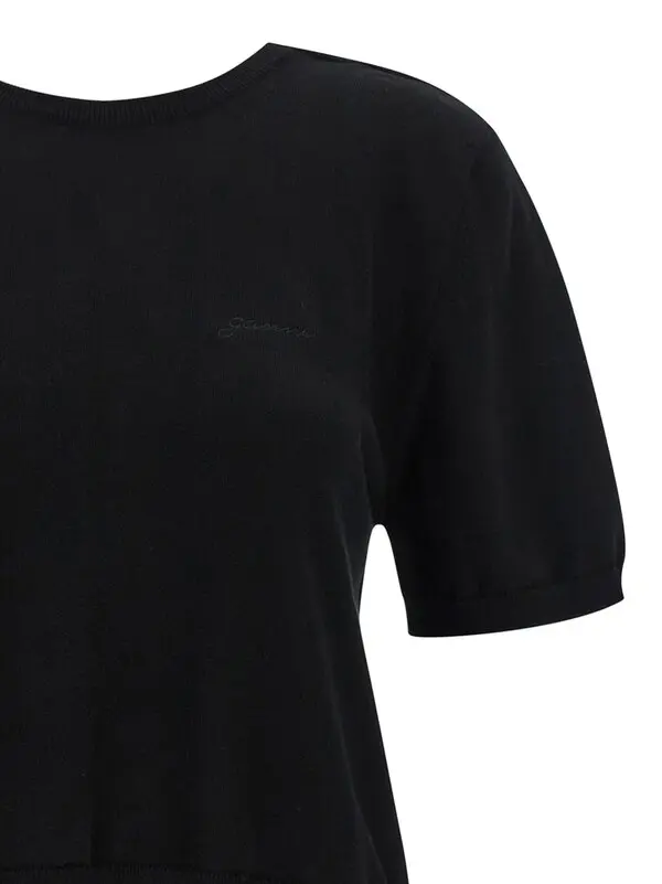GANNI Bare Back Sweater - Black
