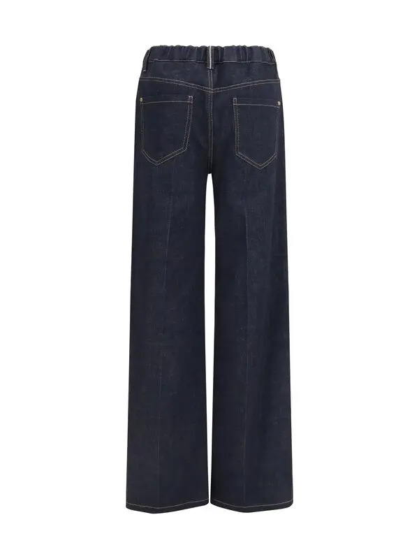Brunello Cucinelli Palazzo Denim Pants - Blue