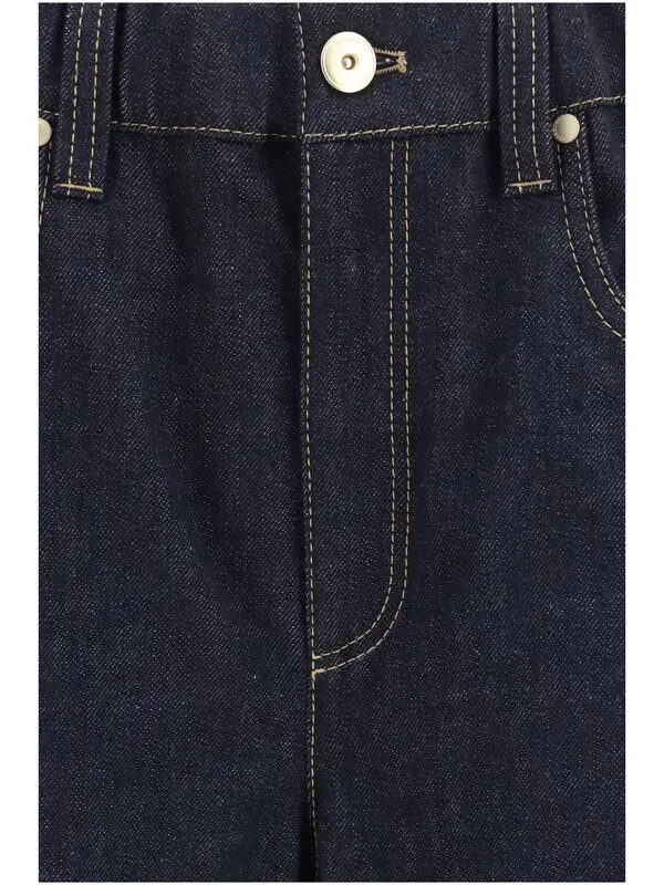 Brunello Cucinelli Palazzo Denim Pants - Blue