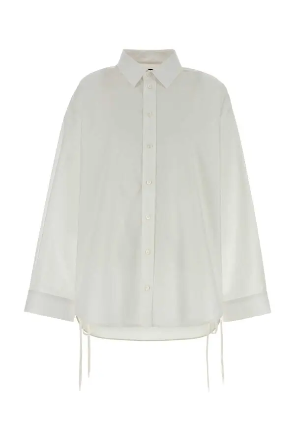 Balenciaga Poplin Oversize Shirt - White