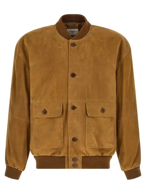 Saint Laurent Suede Bomber Jacket