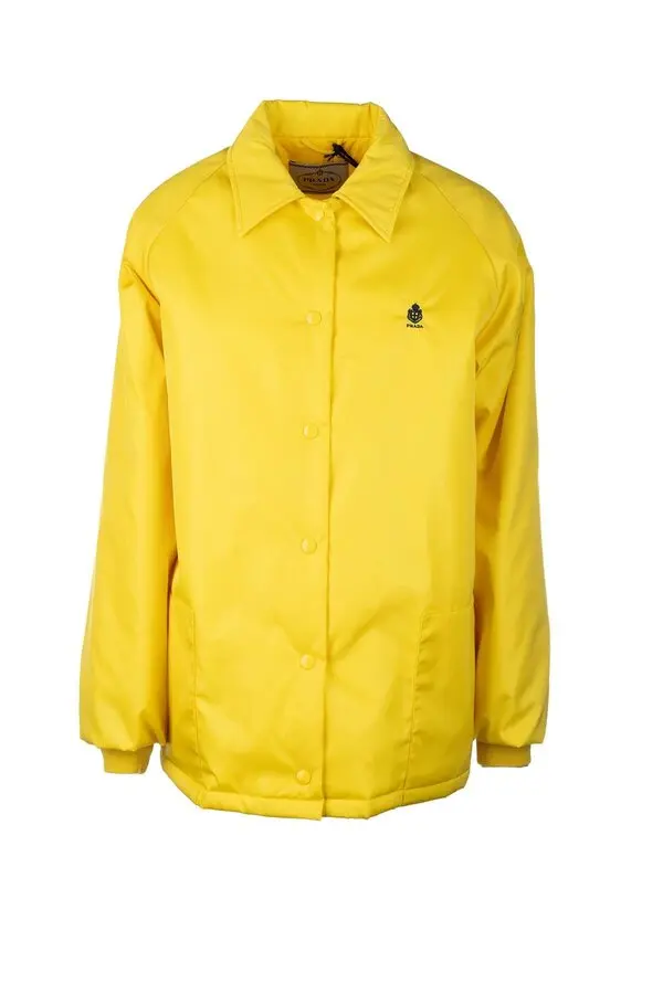 Prada Collared Button Detailed Coat
