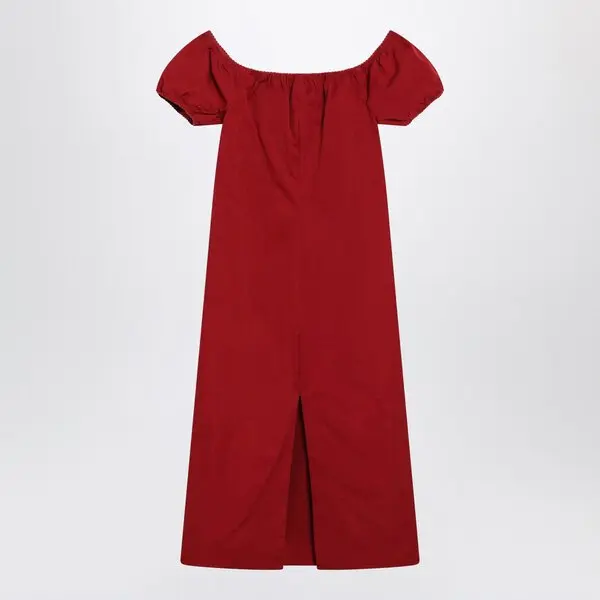 Miu Miu Cotton Off-the-shoulder Midi Dress