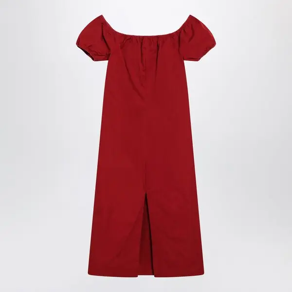 Miu Miu Cotton Off-the-shoulder Midi Dress