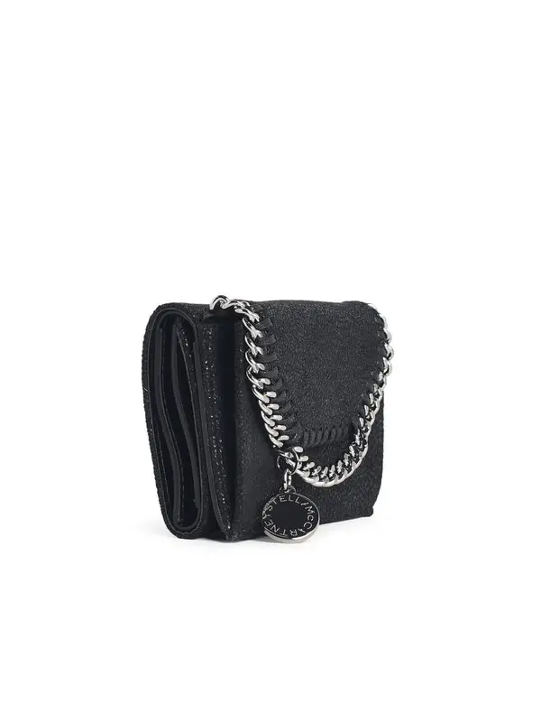Stella McCartney Falabella Tri Fold' Wallet In 'shaggy Deer - Black