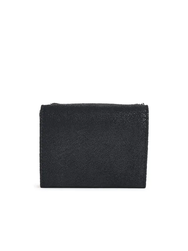 Stella McCartney Falabella Tri Fold' Wallet In 'shaggy Deer - Black
