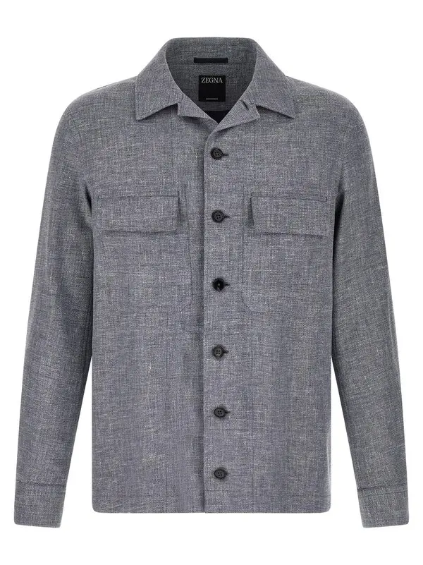 Zegna Crossover' Overshirt - Blue