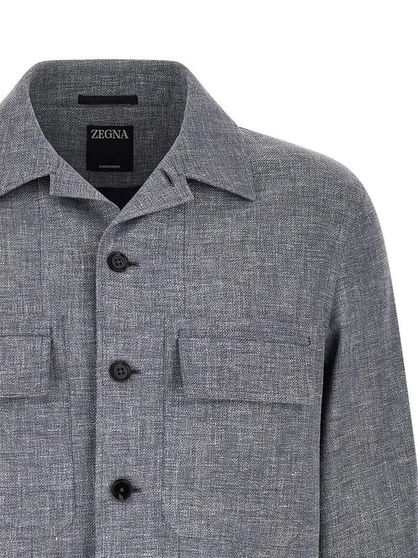 Zegna Crossover' Overshirt - Blue