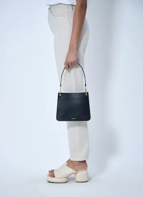 JIL SANDER Structured Leather Shoulder Bag