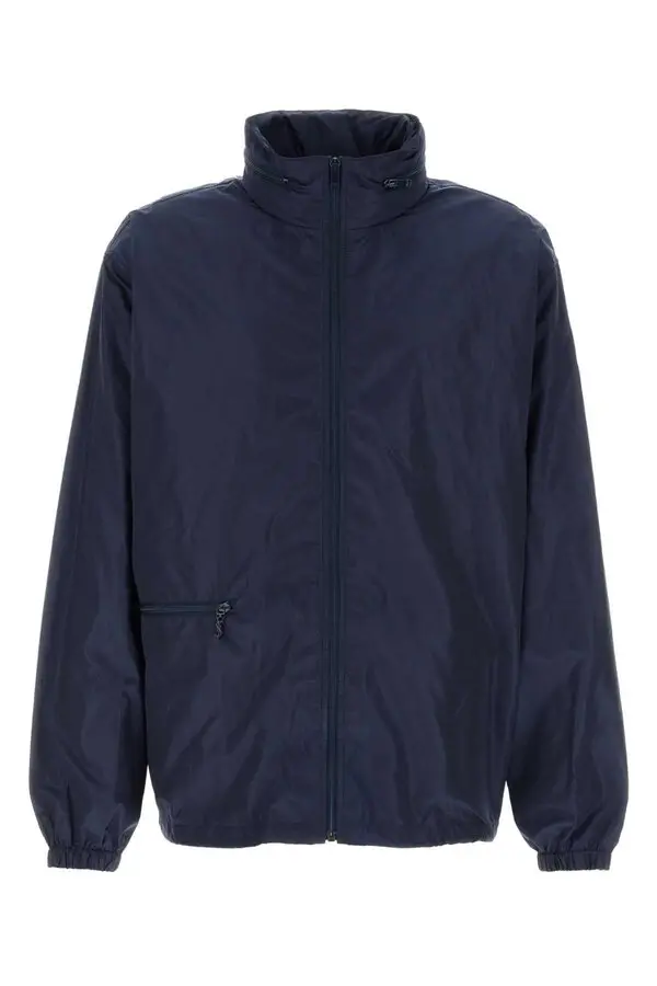 Saint Laurent Navy Nylon Windbreaker - Blue