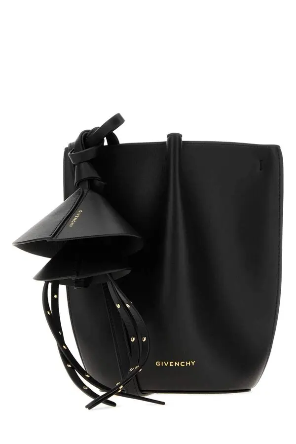 Givenchy Leather Nano Snap Bucket Bag - Black