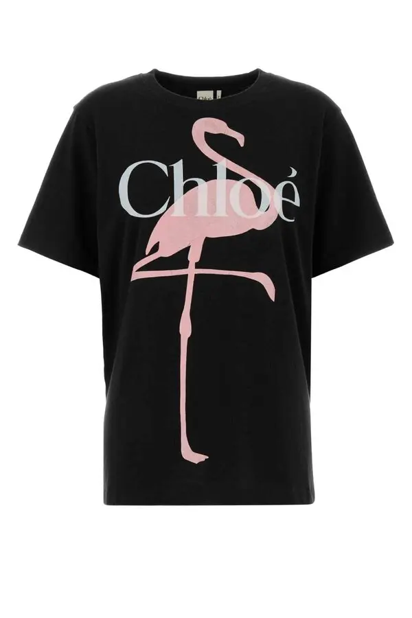 Chloé Cotton Oversize T-shirt - Black