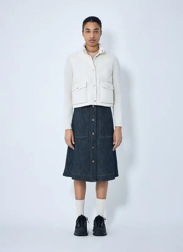 Moncler Diamond-quilted Gilet - White