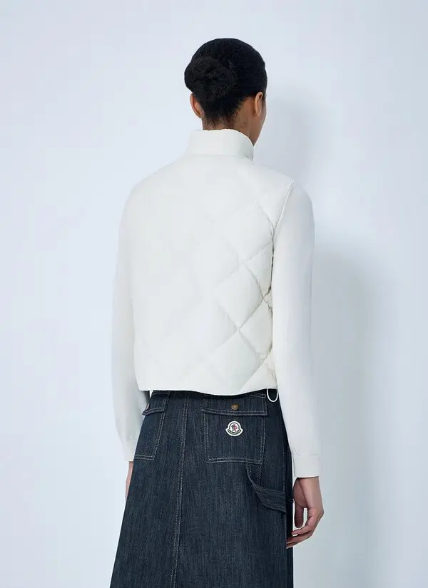 Moncler Diamond-quilted Gilet - White