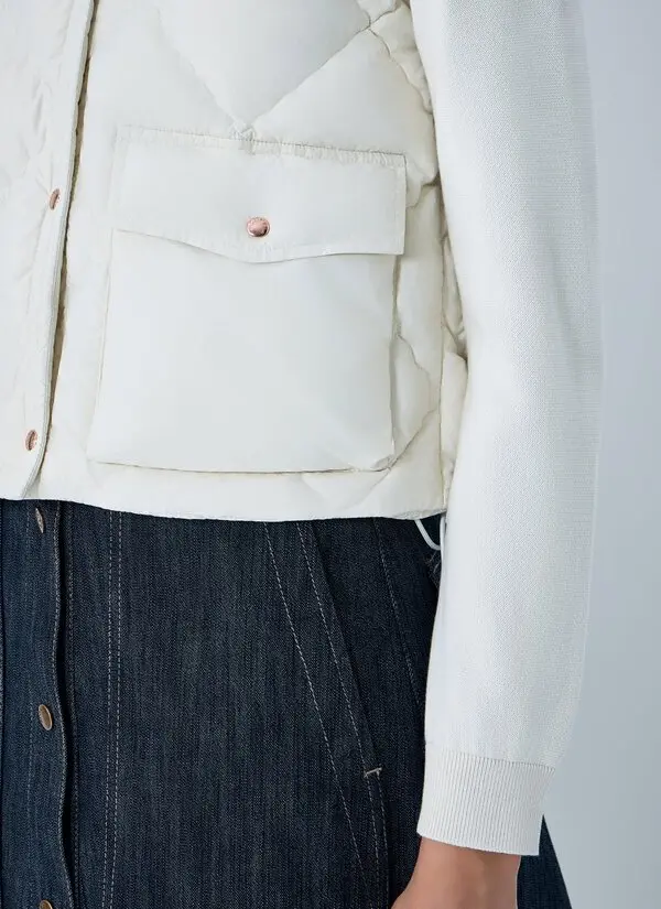 Moncler Diamond-quilted Gilet - White