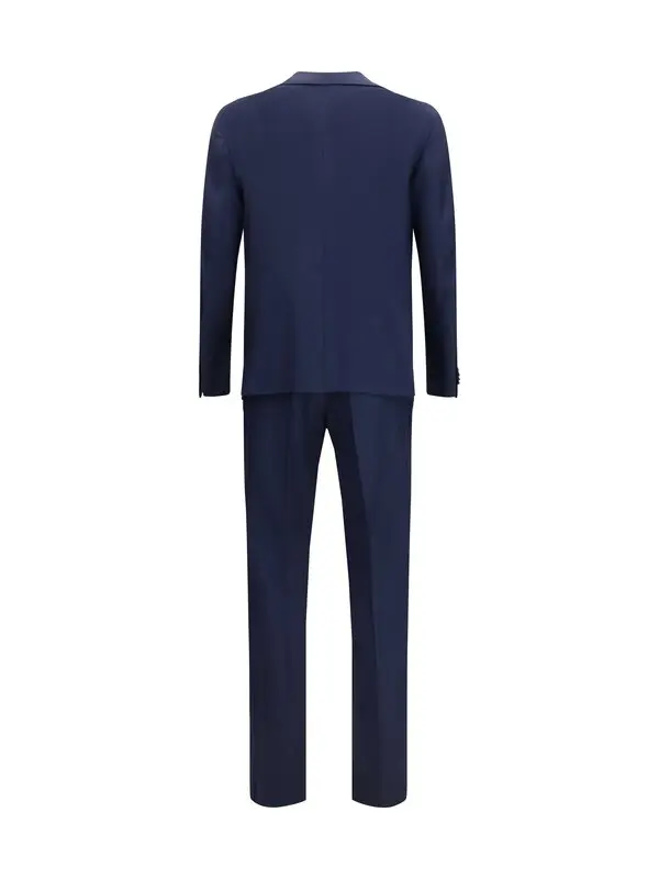 Tagliatore Single-breasted Virgin Wool Suit - Blue