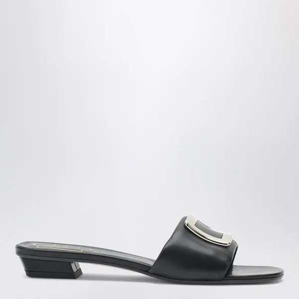 ROGER VIVIER Leather Slides - Black